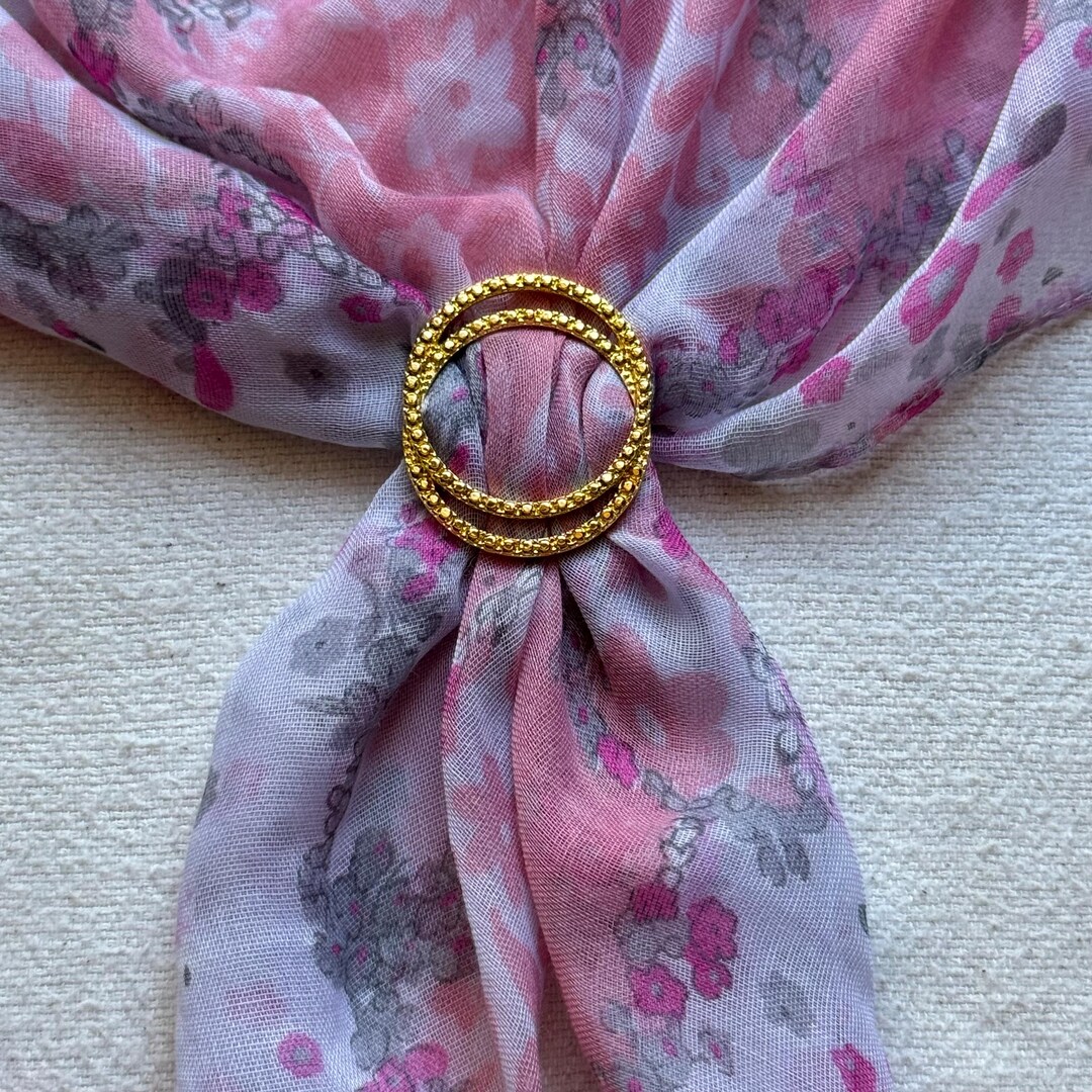 Double Rings Buckle Scarf Ring Hijab Ring Gold Silver - Etsy