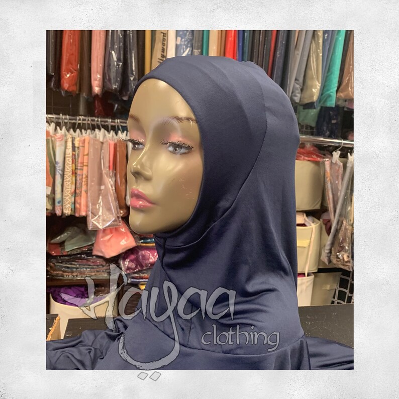 OFF-WHITE Muslim One-Piece Prayer Dress Attached Hijab Batwing | Etsy