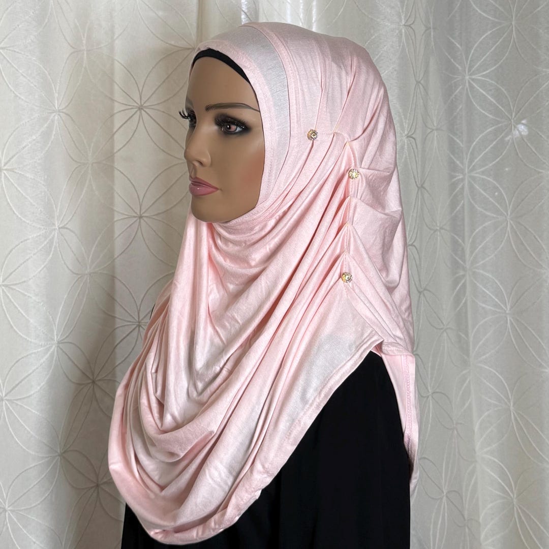 Hayaa Clothing Double Loop Ready-to-wear Cotton Instant Jersey Hijab ...