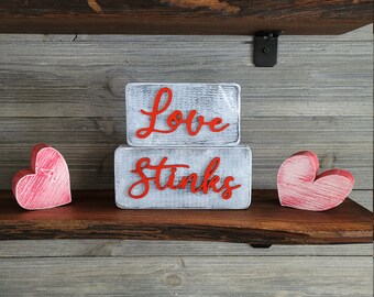 Love Stinks Sign - Etsy