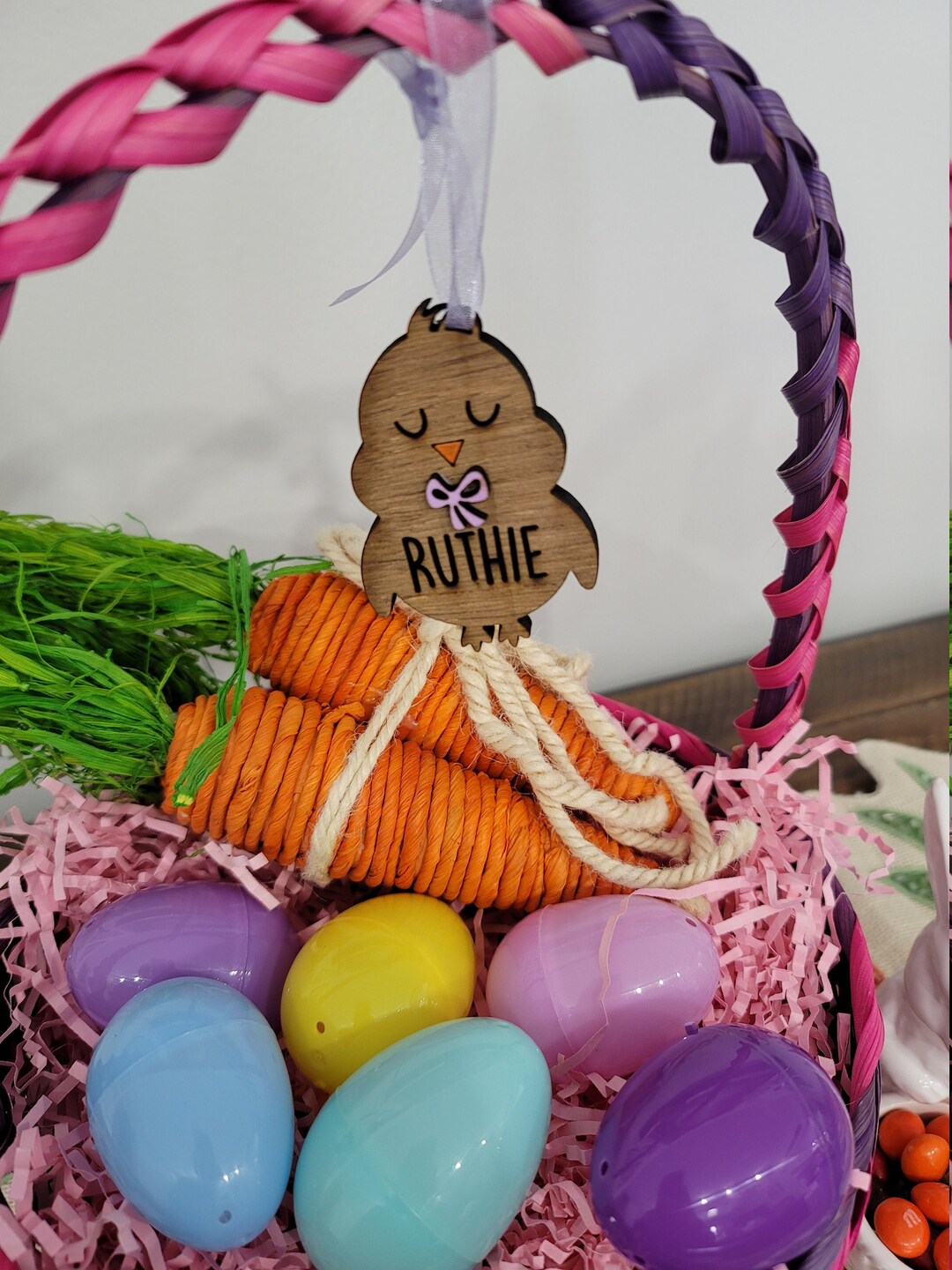 Easter Basket Name Tag, Bunny-lamb-chick Name Tag, Customized Easter ...