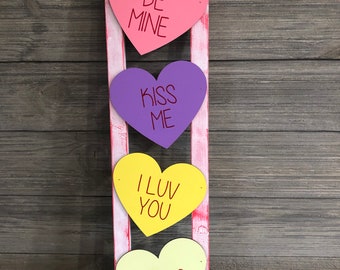 Conversation Hearts Sign - Etsy