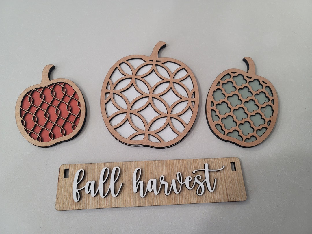 Fall Harvest Wagon and Crate Filler, Fall Harvest, 3 Pumpkins, Cute ...