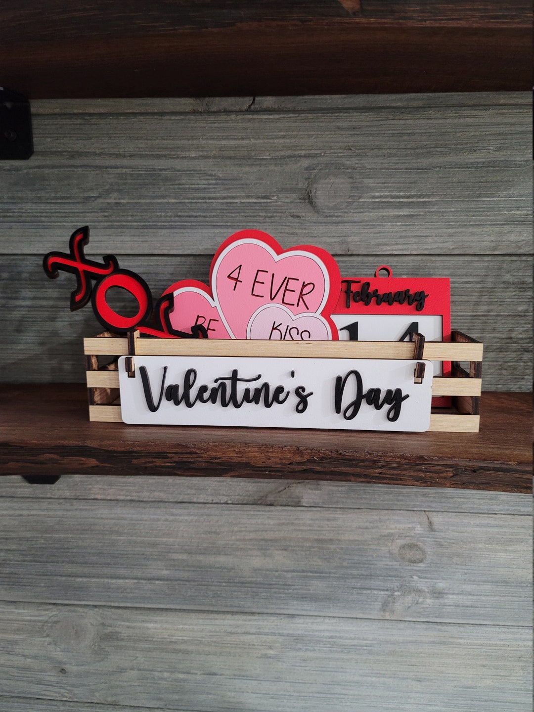 Valentine's Day Crate Insert, Valentines Day Tiered Tray Pieces, - Etsy