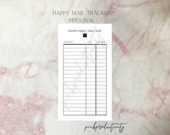 Happy Mail Tracker Printable - Etsy