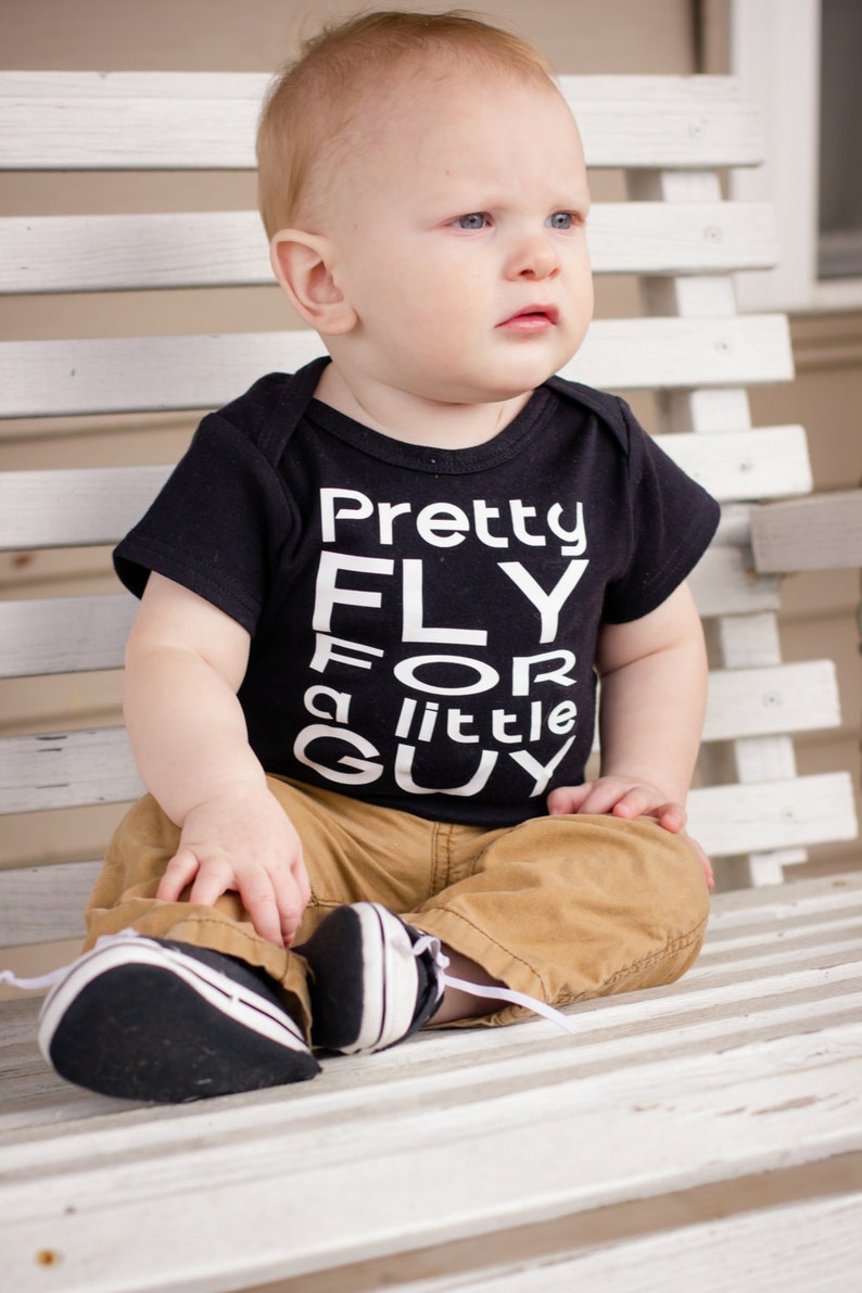 Pretty Fly Little Guy Boys Bodysuit Trendy Newborn Boy Baby | Etsy