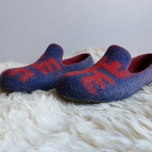 Clogs With Needle Felted Pagan Symbol of Light, Fire and Sun in Duck ...