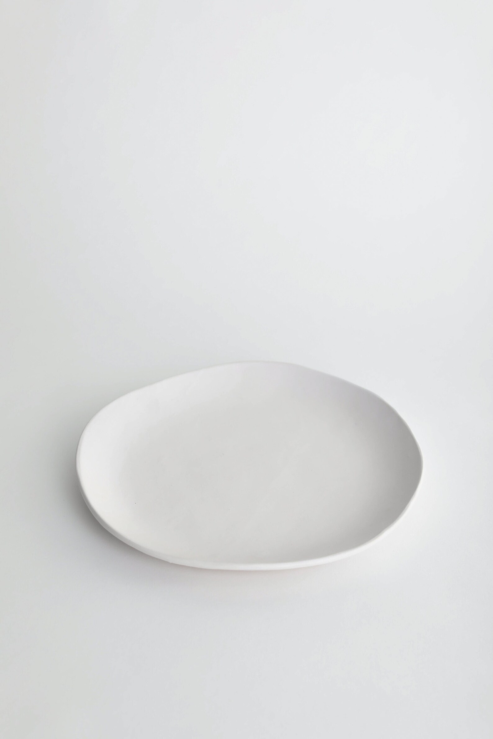 White Matte Dinner Plate - Etsy