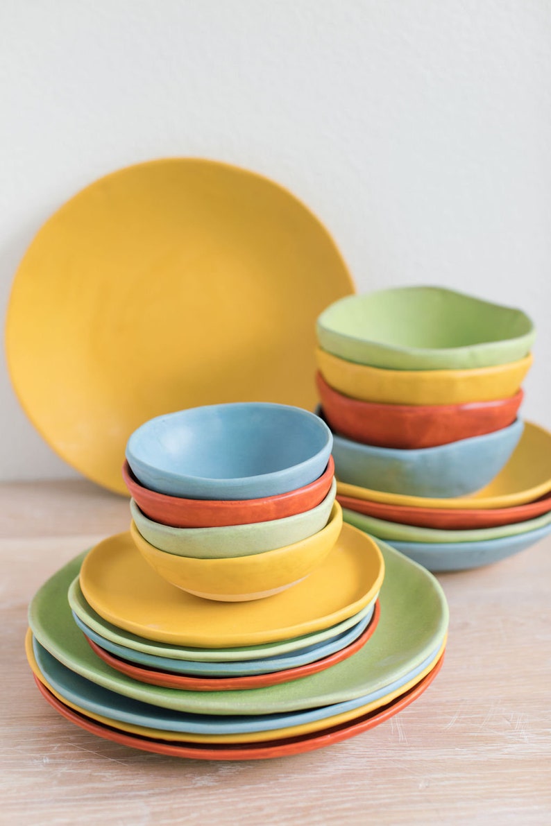 Vintage Color Dinner Plate 4 Colors Sold Separately - Etsy