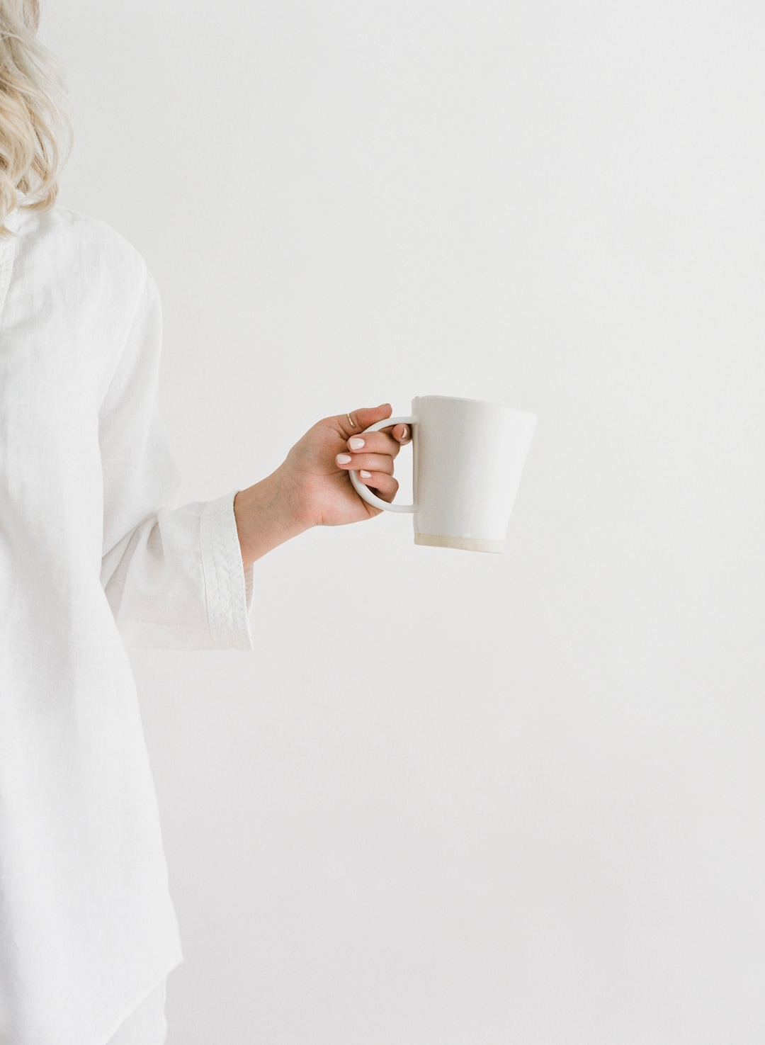 White Matte Flare Mug - Etsy