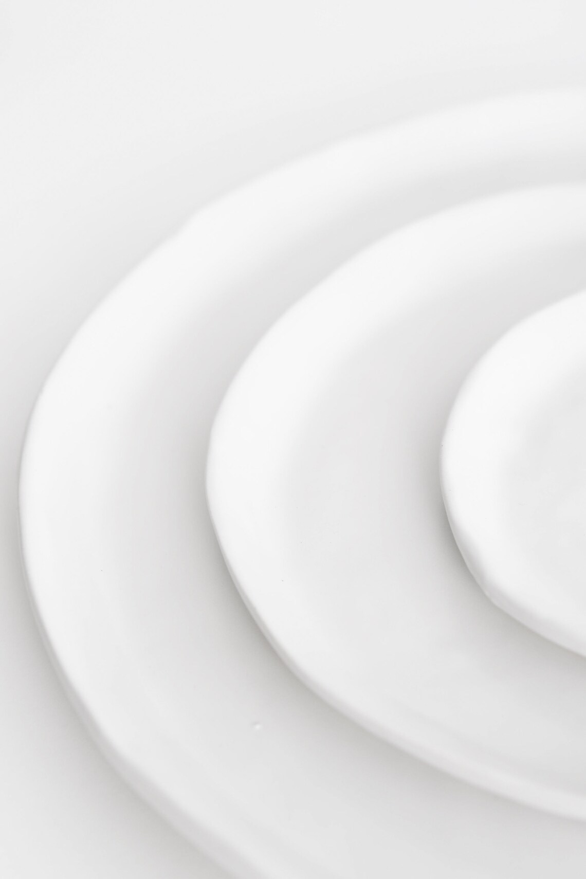 White Matte Salad Plate - Etsy