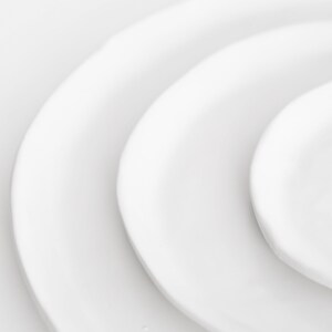 White Matte Salad Plate - Etsy