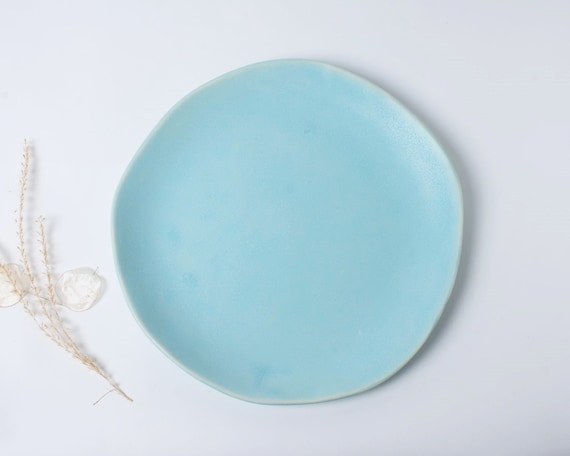 Aqua Matte Dinner Plate - Etsy