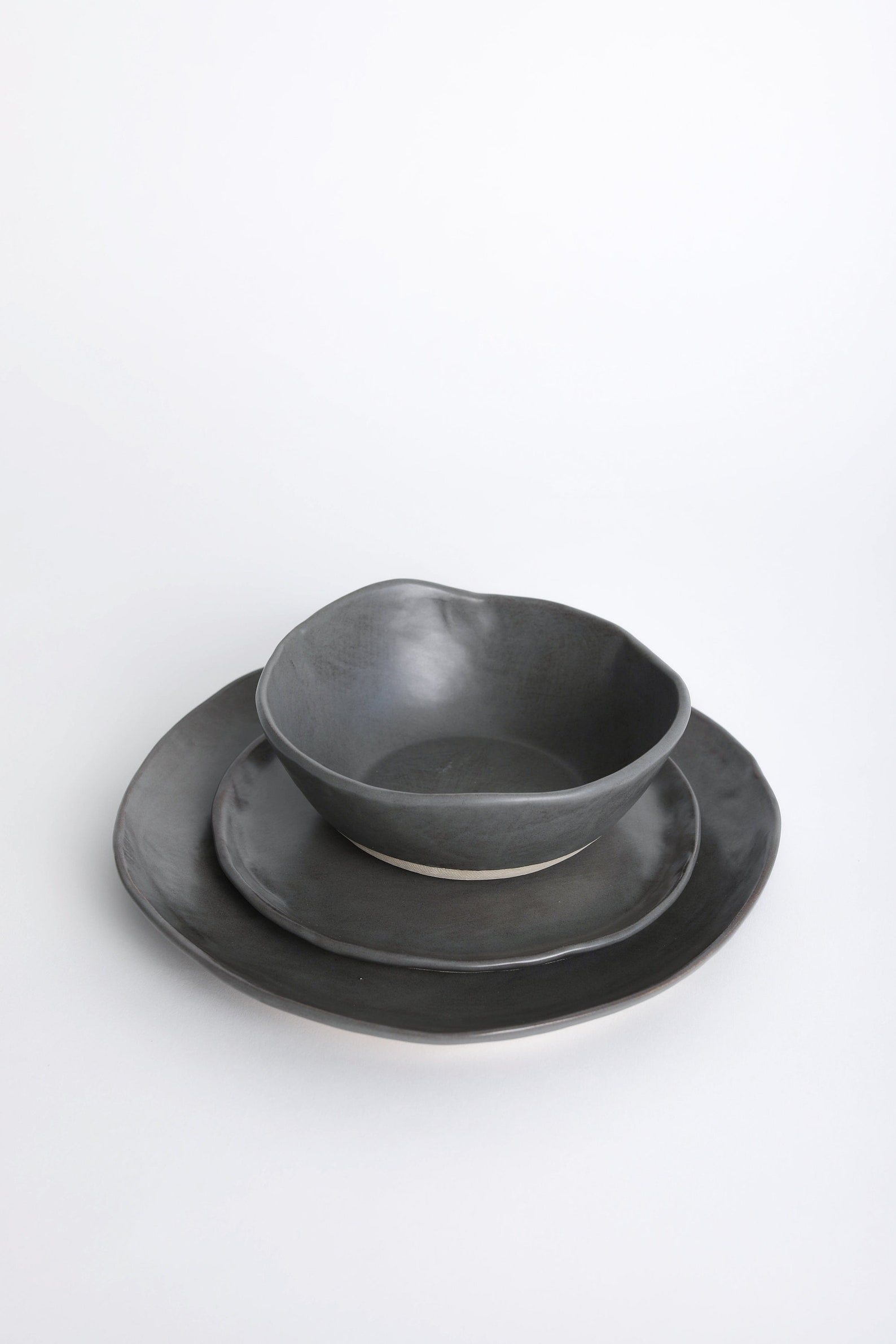 Charcoal Shino Dinner Plate | Etsy