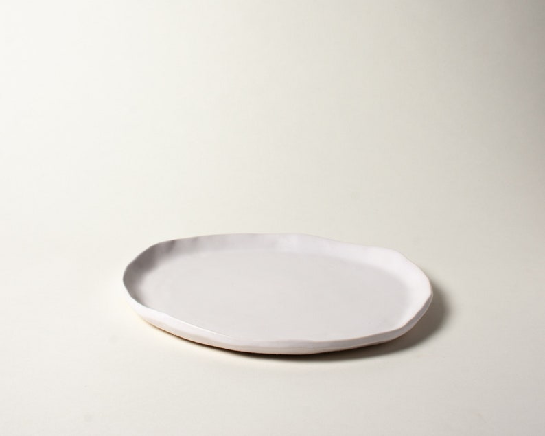 White Matte Salad Plate | Etsy