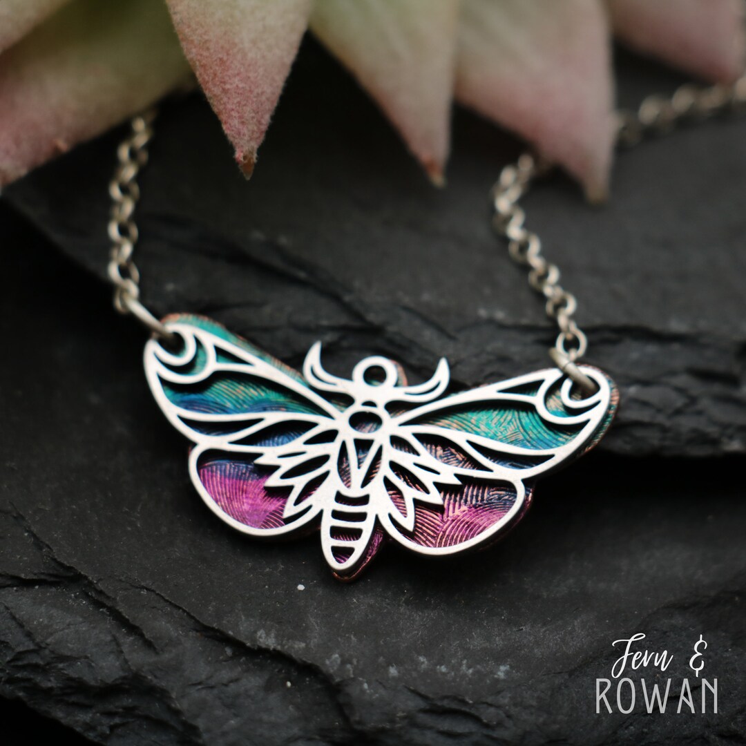 Colorful Butterfly Necklace for Women, Handmade Rainbow Butterfly Charm ...