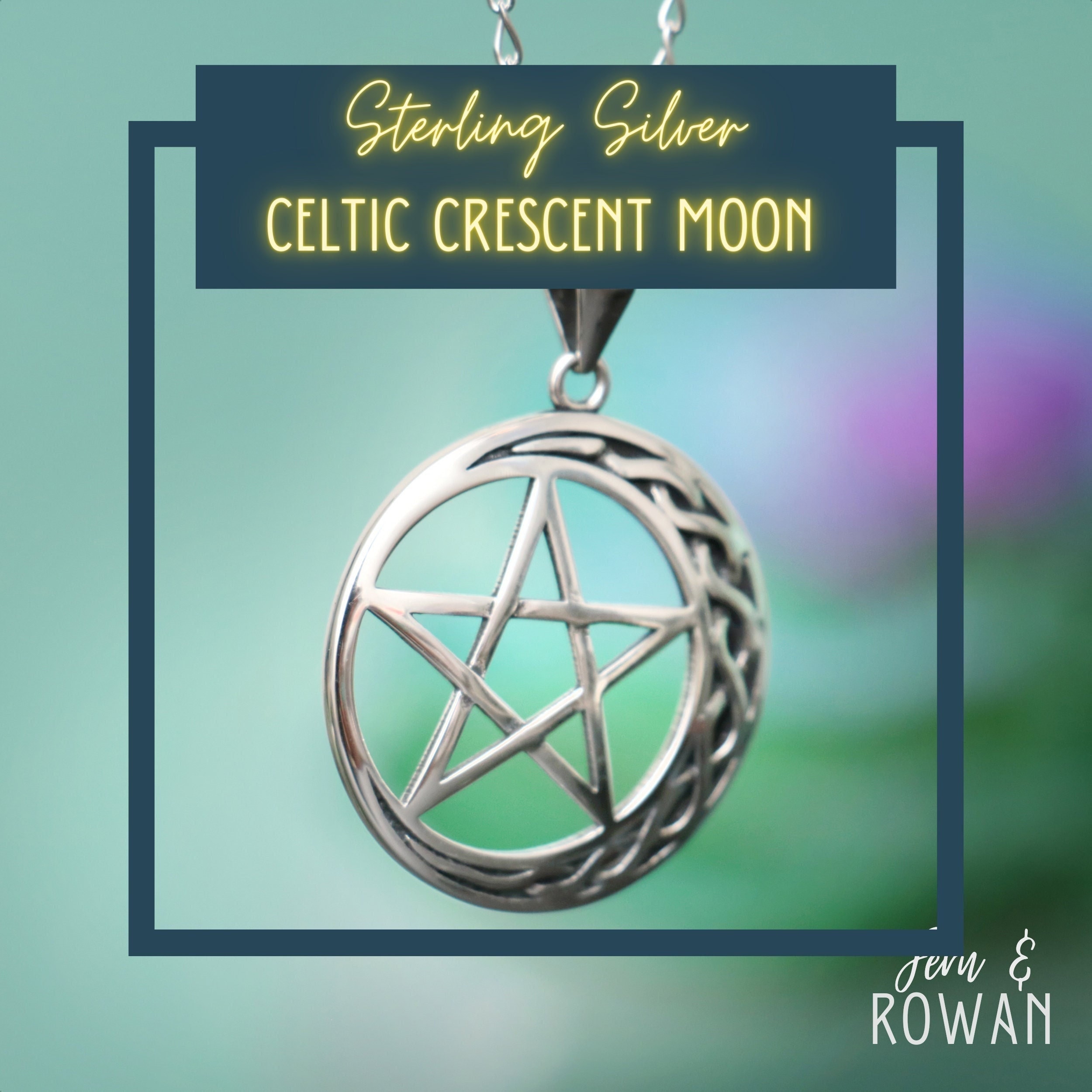 Celtic Crescent Moon Necklace