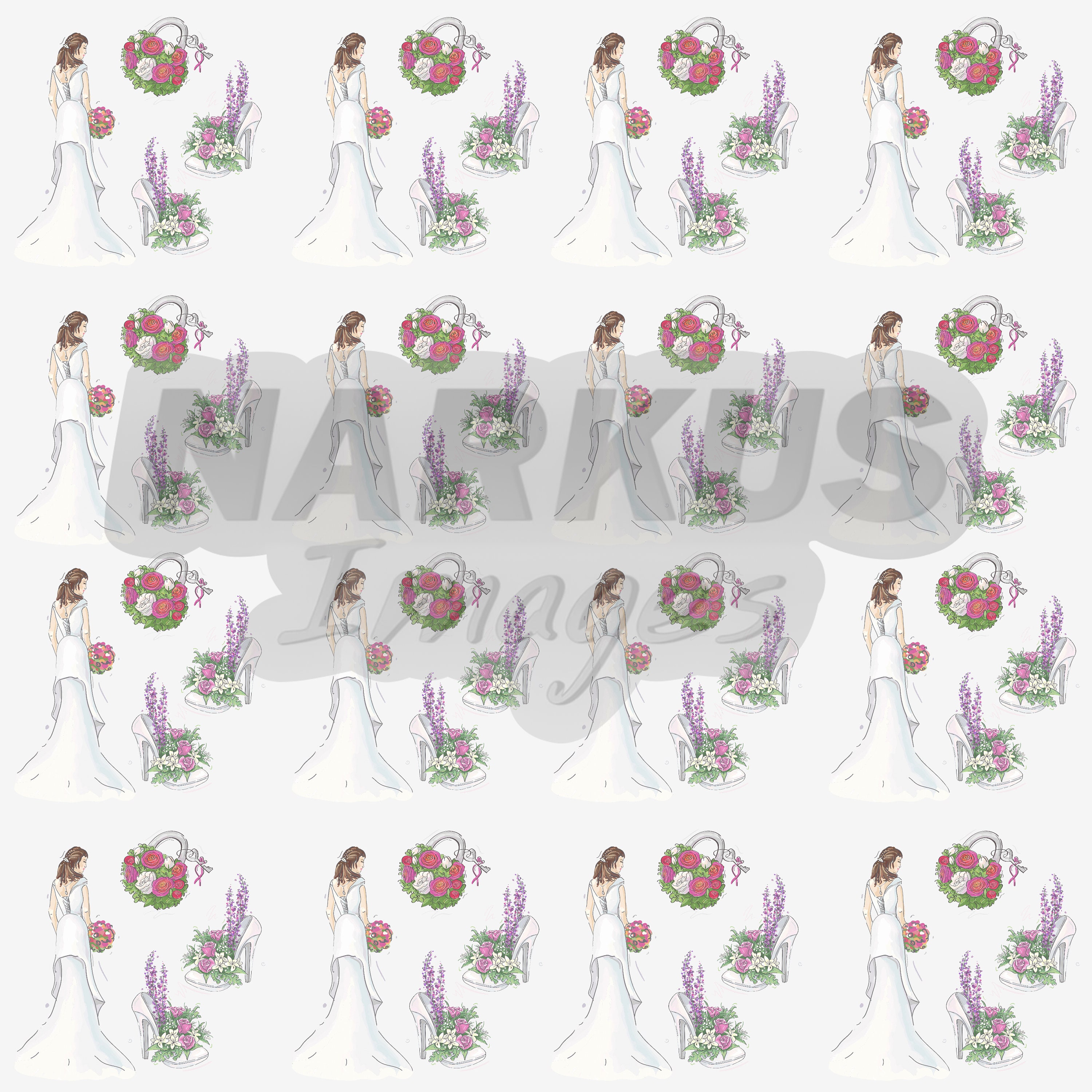 Wedding Seamless Digital Paper Set of 5 Digital Printing Invitations ...