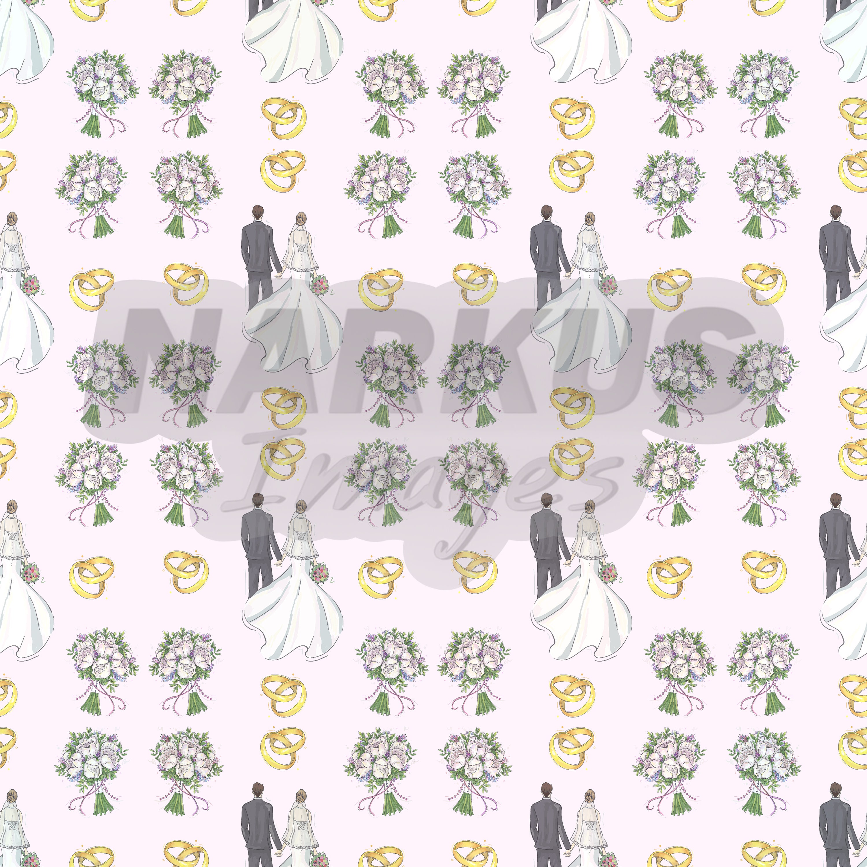 Wedding Seamless Digital Paper Set of 5 Digital Printing Invitations ...