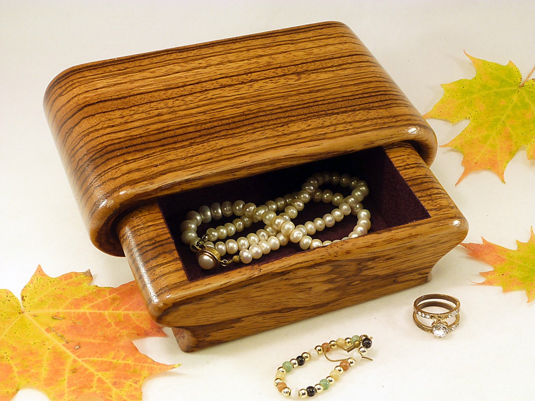 African Zebrawood Jewelry Box - Etsy