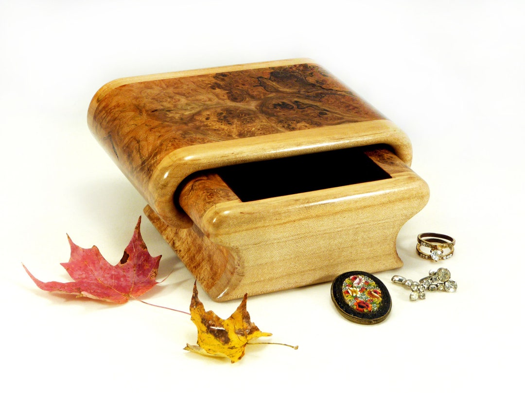 Spalted Maple Burl & Ambrosia Maple Box - Etsy