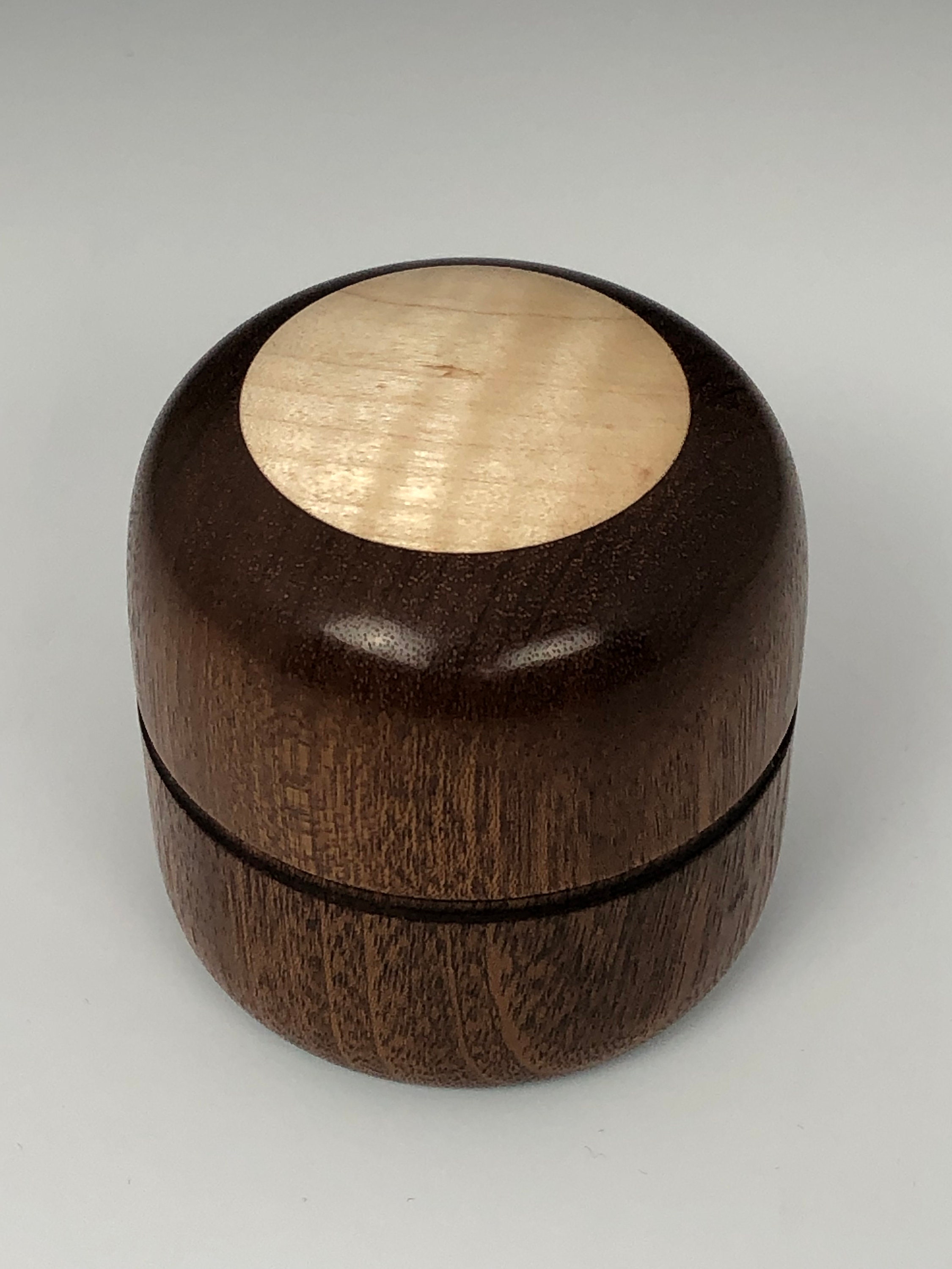 Handmade, Lathe Turned, Sapele & Maple Lidded Box. Made in the USA - Etsy