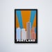 Portland Skyline Poster Featuring the KOIN Center, the Wells Fargo ...