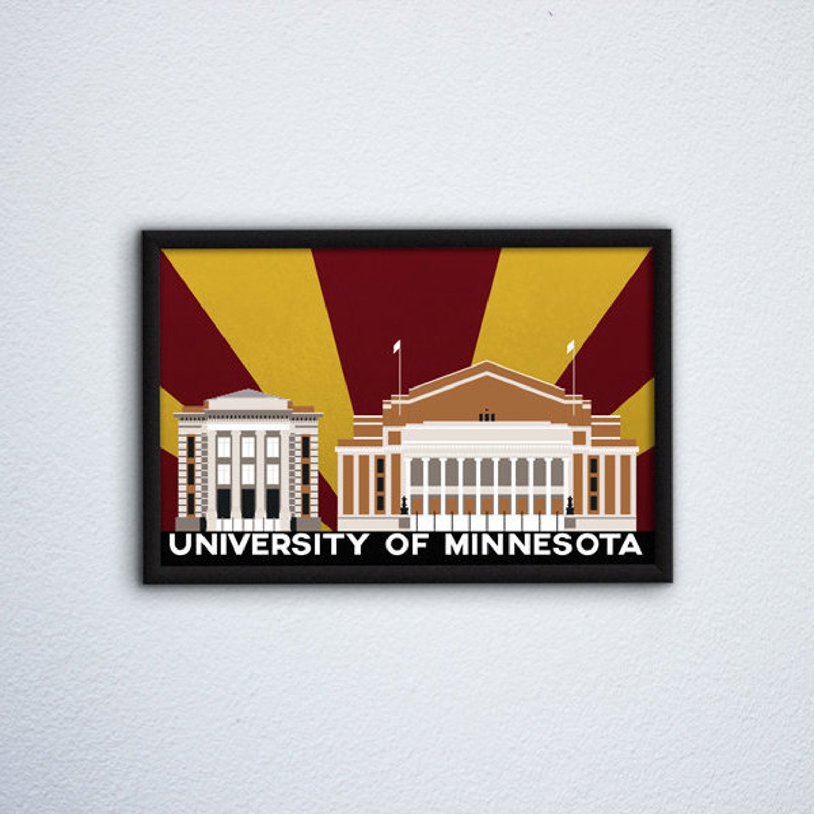 University of Minnesota Twin Cities Campus Poster Ft. Northrop ...