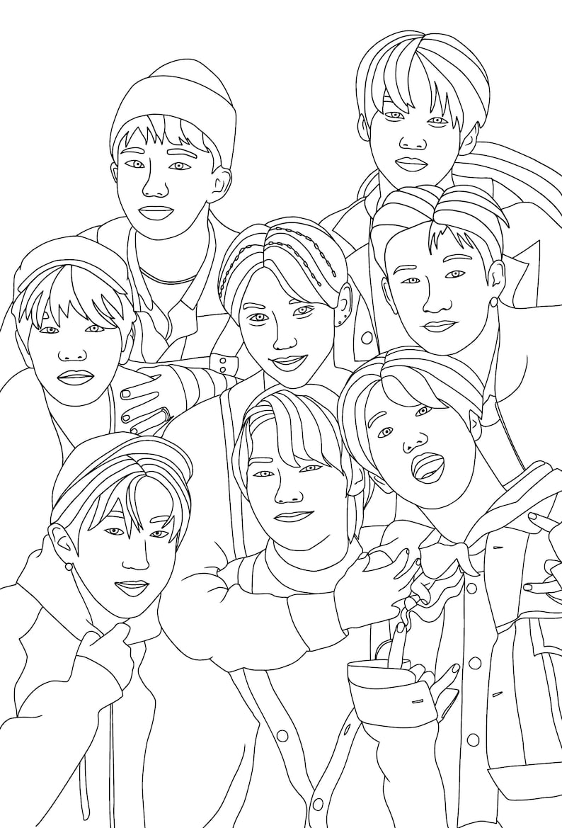 Stray Kids Coloring Book - Etsy