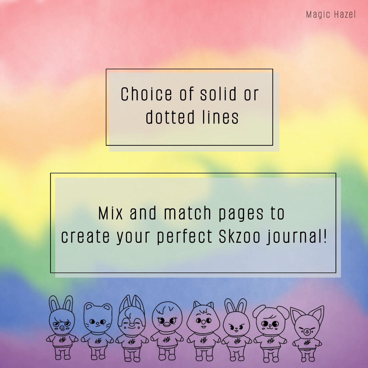 SKZOO Journal Pages Digital Download Printable Monthly Calender Habit ...