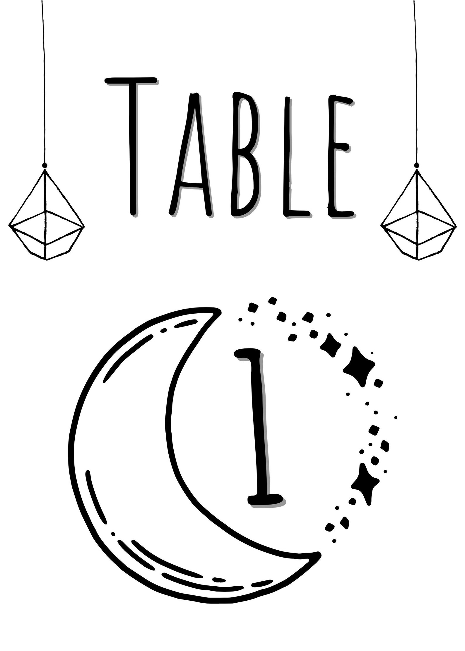 Witchy Wedding Table Numbers - Etsy