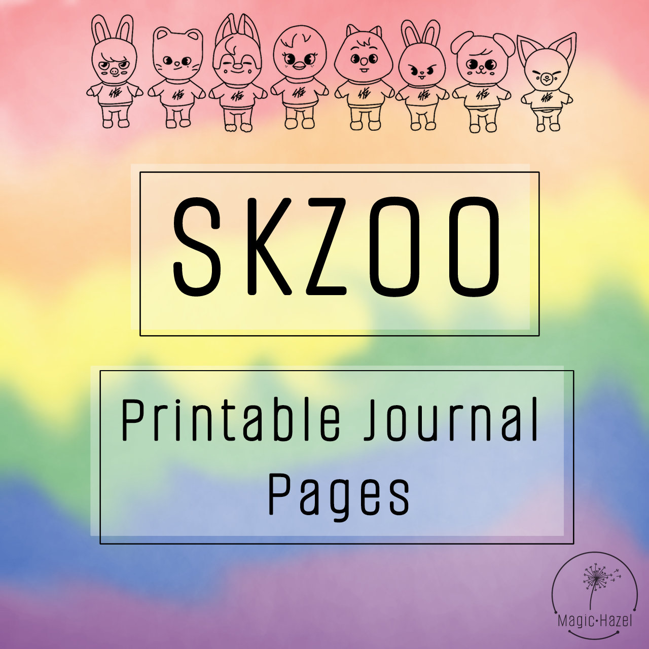 SKZOO Journal Pages Digital Download Printable Monthly Calender Habit ...