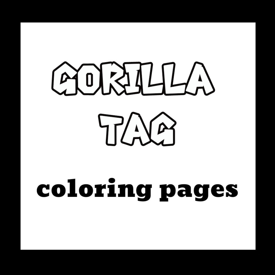 Gorilla Tag Coloring Pages - Etsy