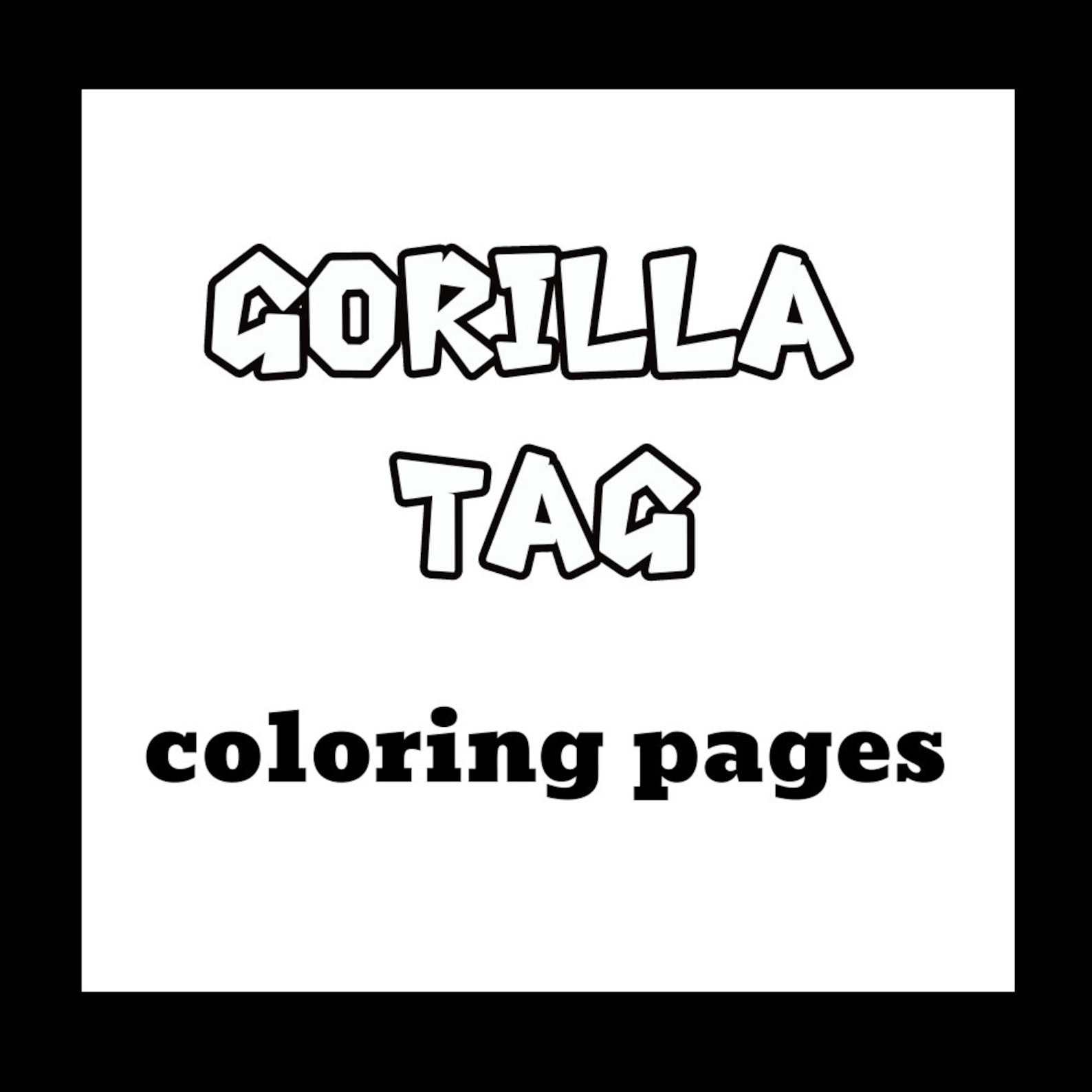 Gorilla Tag Coloring Pages - Etsy