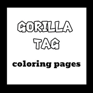 Gorilla Tag Coloring Pages - Etsy