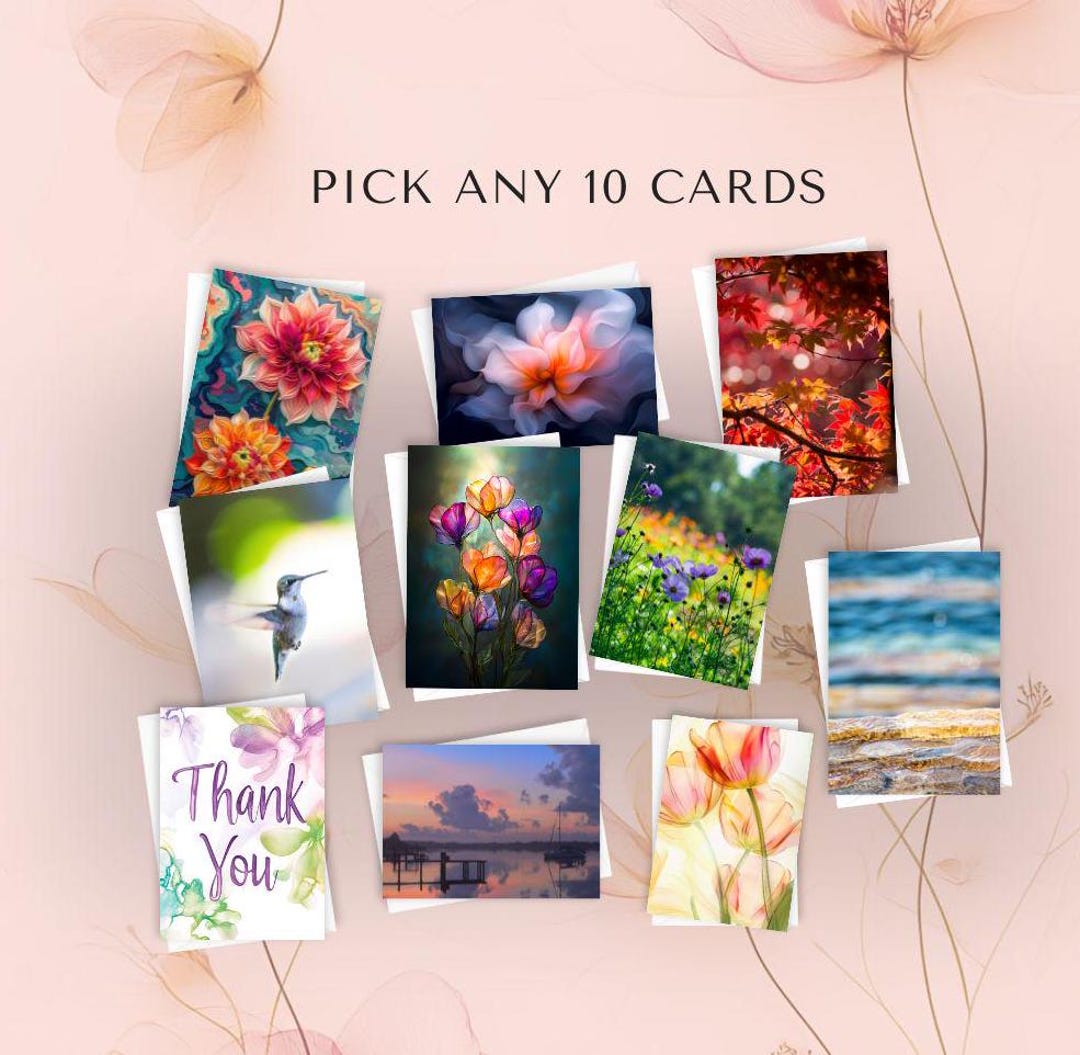 Choose Any 10 Cards | Create Your Own Greeting Card Bundle, Mix & Match ...