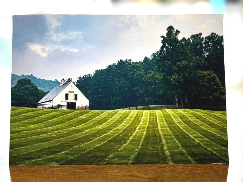 Lucky Turns | Barn and Farm Landscape Photo Card, Blank 5x7 - Etsy