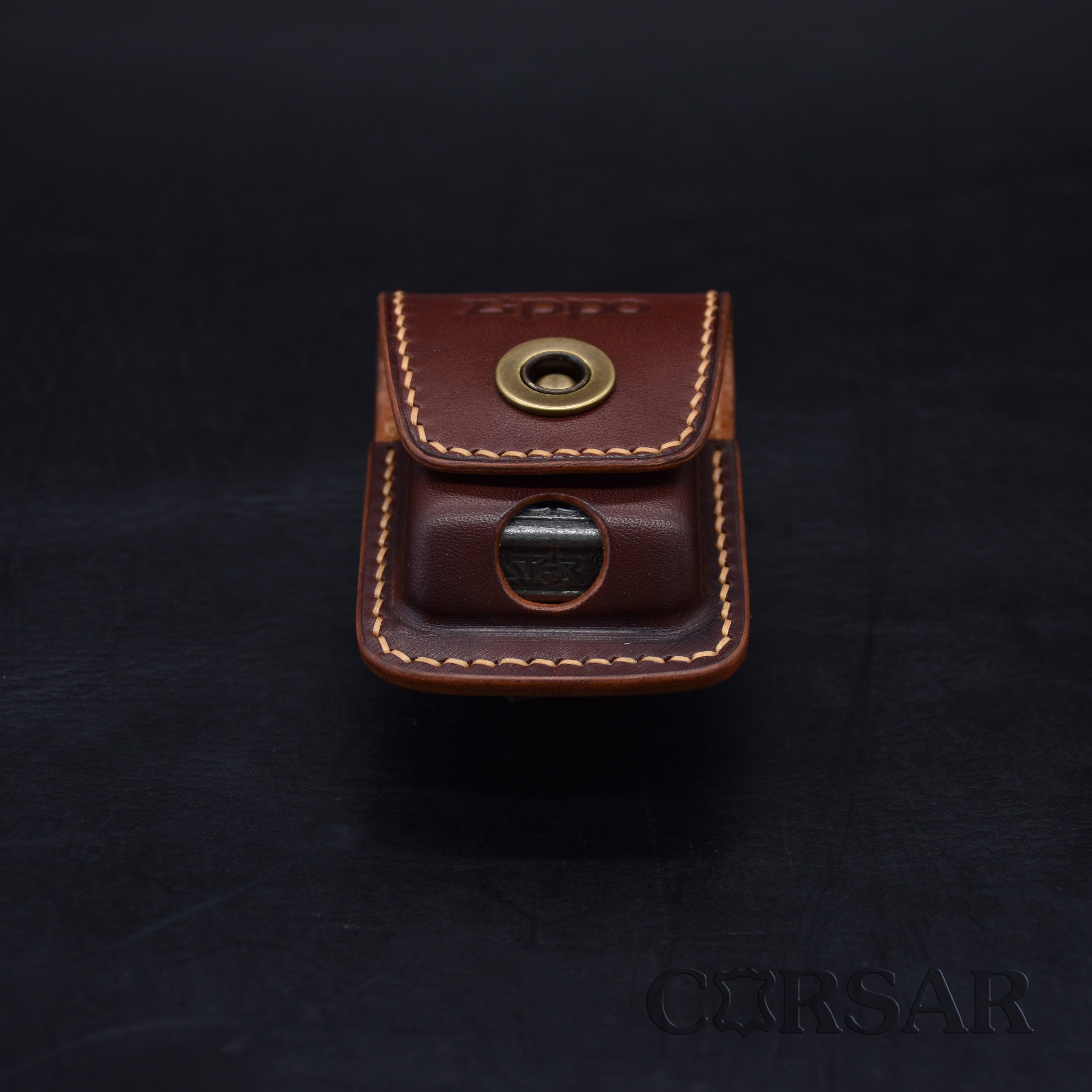 Leather Case for ZIPPO Lighter, Leather Pouch With Belt Loop, Closed ...
