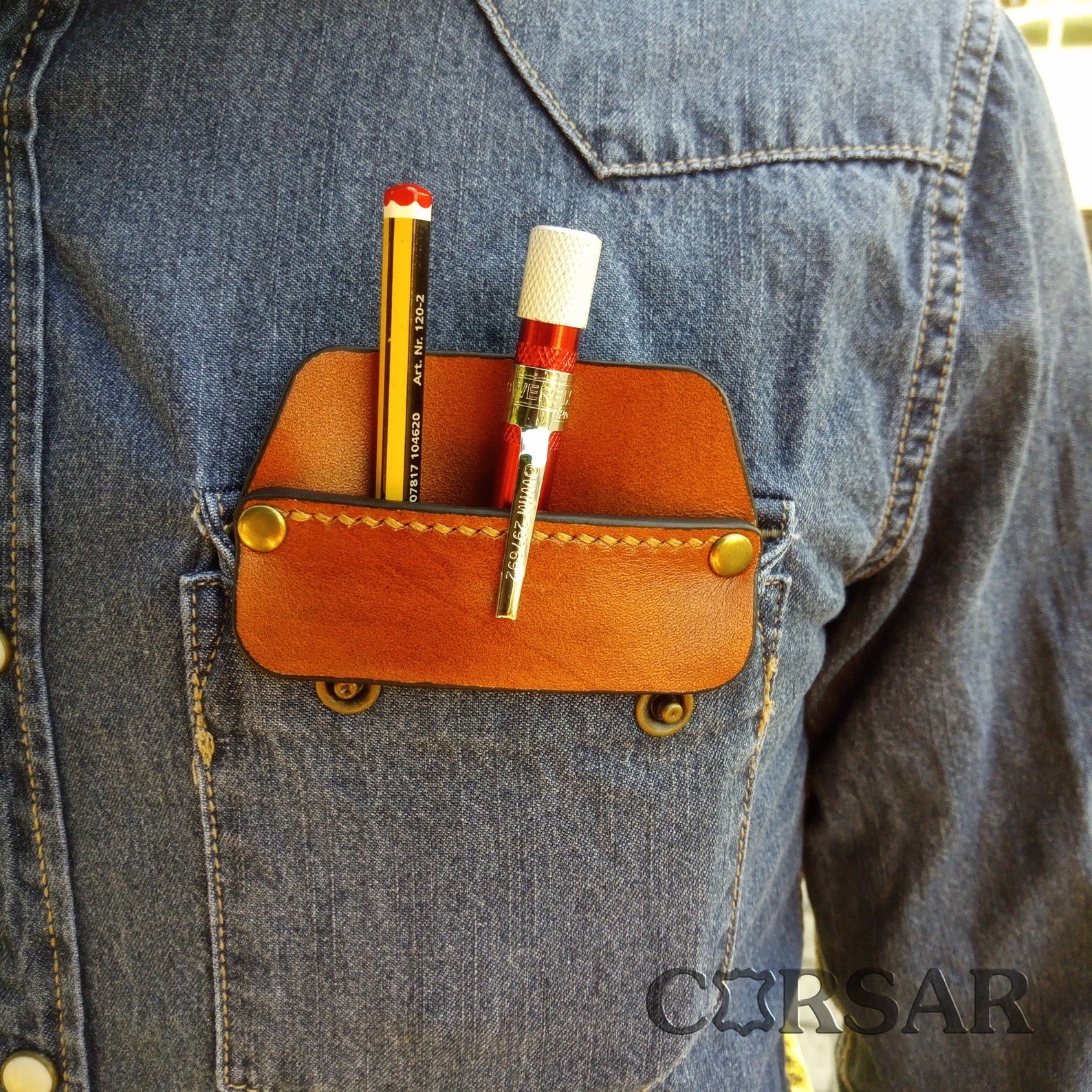 Pocket Protector Leather Pocket Protector Tools Holder Leather Tools ...