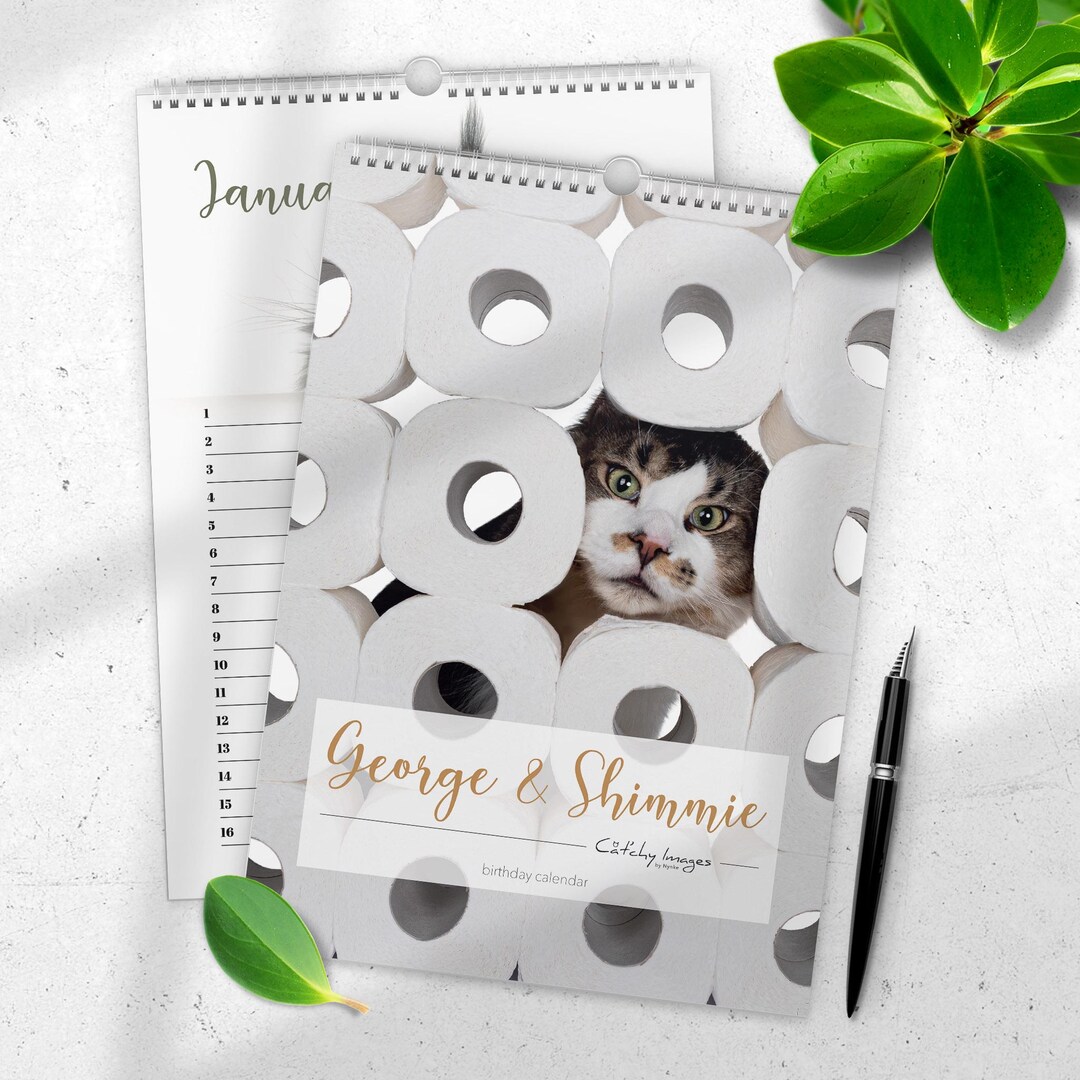 Birthday Wall Calendar With Cats - Etsy