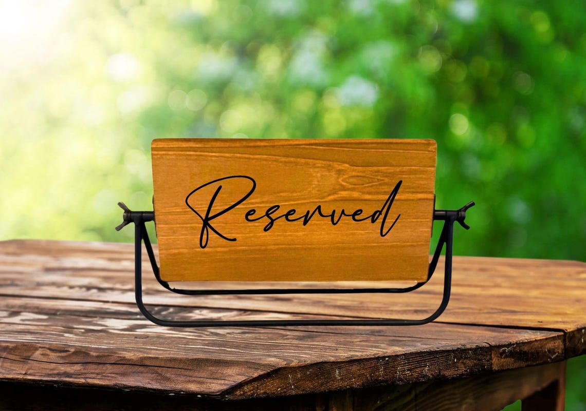 Charming Rustic Wood Reserved Sign, Perfect for Your Wedding - Etsy