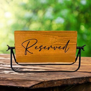Charming Rustic Wood Reserved Sign, Perfect for Your Wedding - Etsy