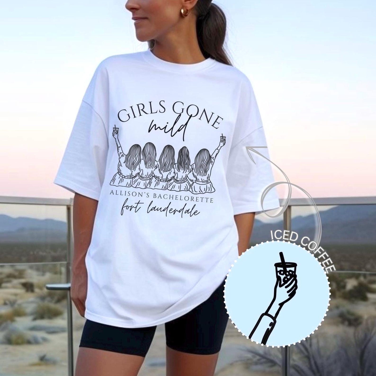 Girls Gone Mild Shirt, Iced Coffee Lover Bride, Spa Bachelorette Tshirt ...