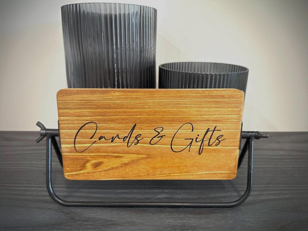 Rustic Wood Cards & Gifts Sign: Wedding Table Decor - Etsy