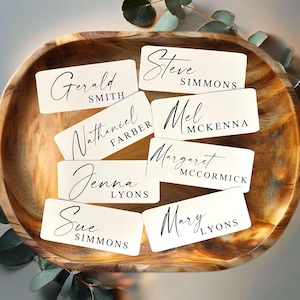 Personalized Wedding Name Tags Flat Lay Customized Seating Place Cards ...