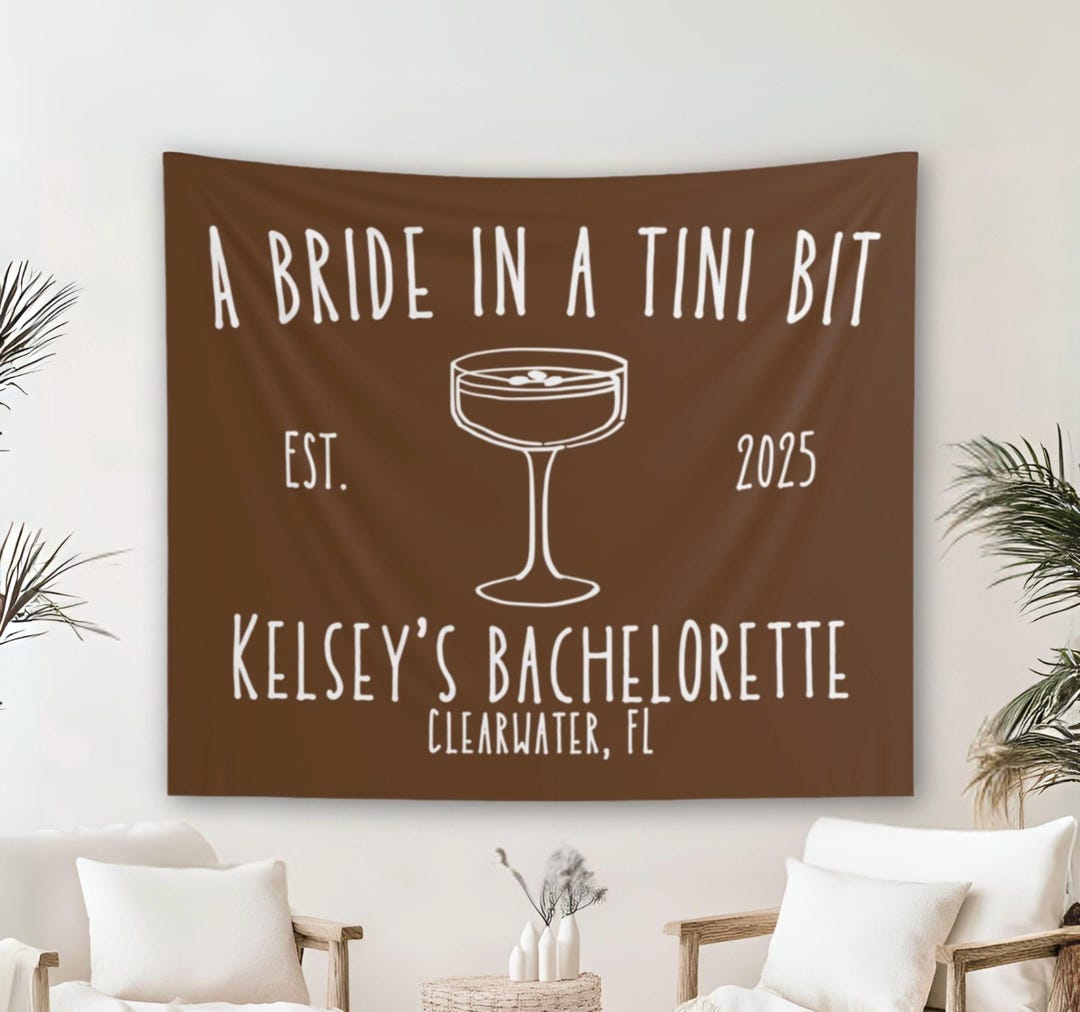A Bride in a Tini Bit Banner Sign, Espresso Martini Bachelorette Sign ...