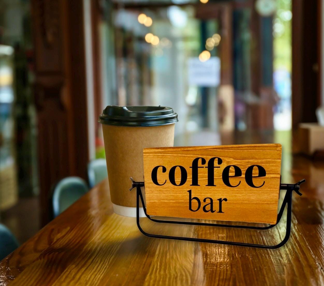 Rustic Wood Coffee Bar Sign | Farmhouse Coffee Decor - Etsy
