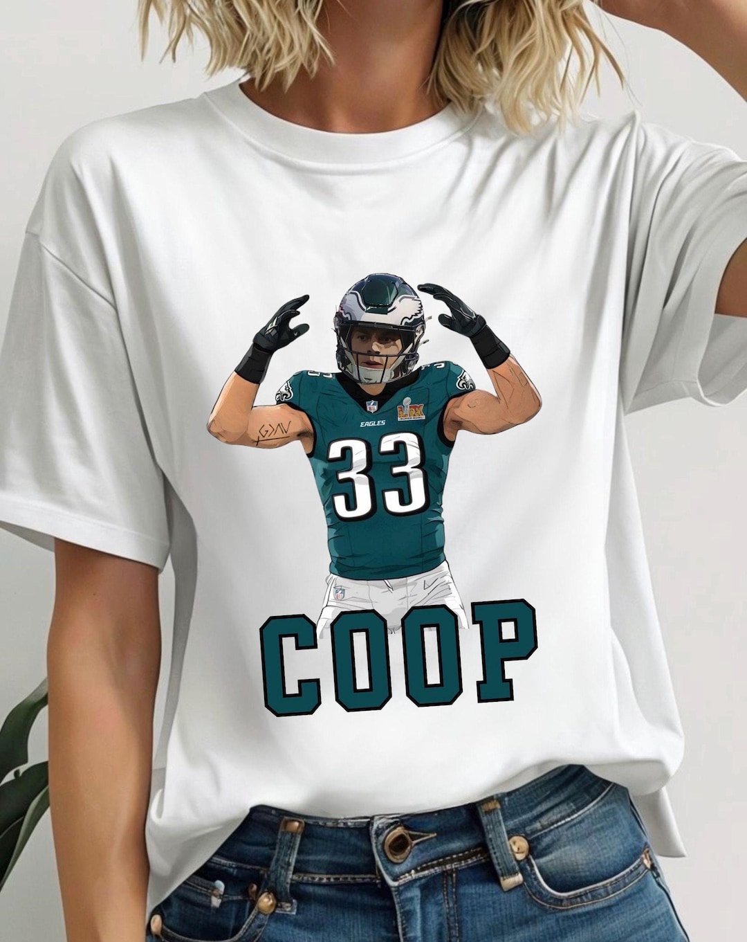 Cooper Dejean Shirt, Super Bowl LIX 59 Champs, Signature Celebration ...