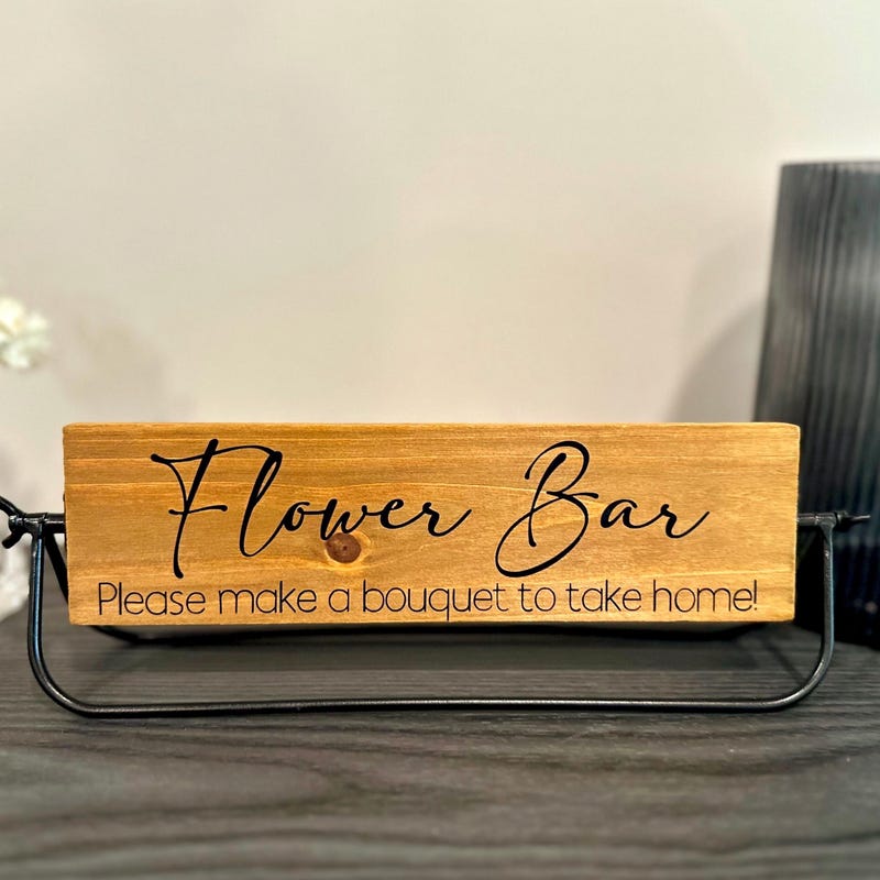 Flower Bar Sign - Etsy