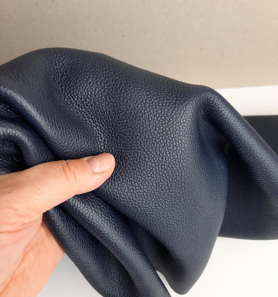 Navy Blue Pebbled Genuine Leather Sheets: Soft Pre Cut Craft Pieces - Etsy